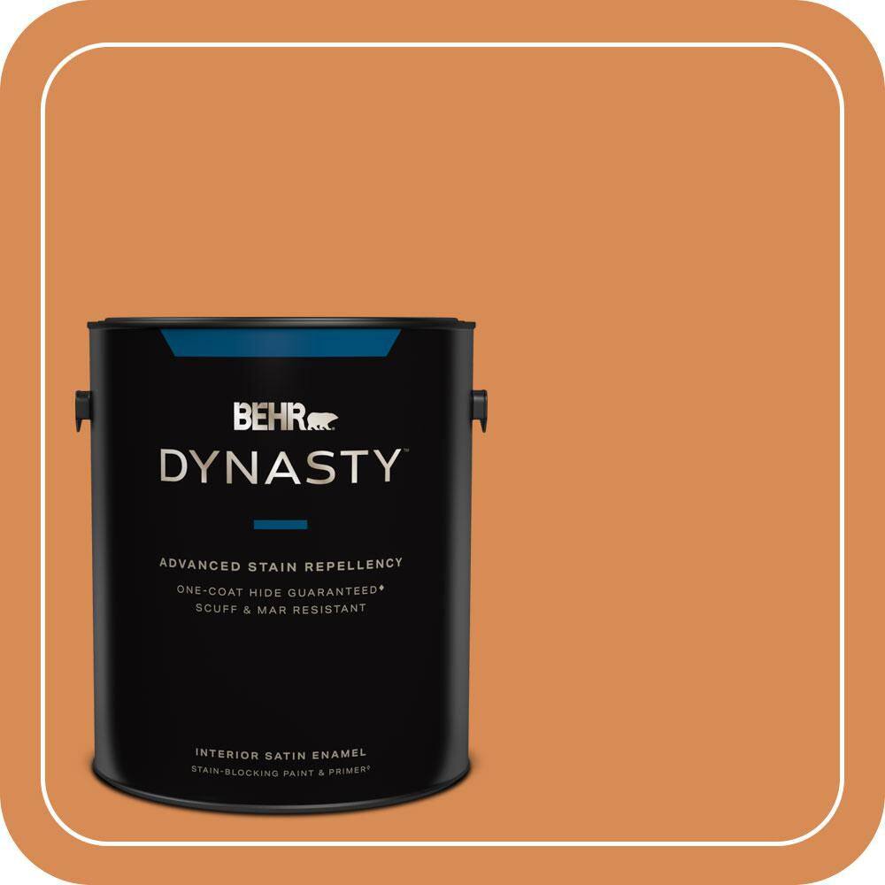 BEHR DYNASTY 1 gal. #260D-5 Amber Wave Satin Enamel Interior Stain ...