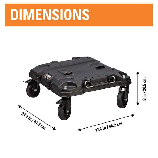 RIDGID Dolly 24 in. x 18 in. Black Modular Tool Cart 262824 - The Home ...