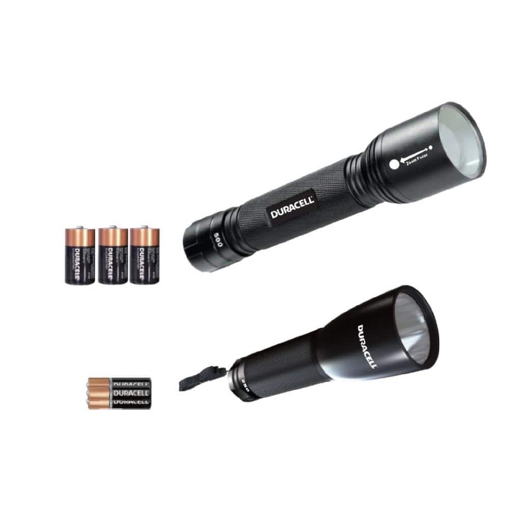 Duracell 500-Lumen with Focus and 250-Lumen with Battery (2-Pack ...