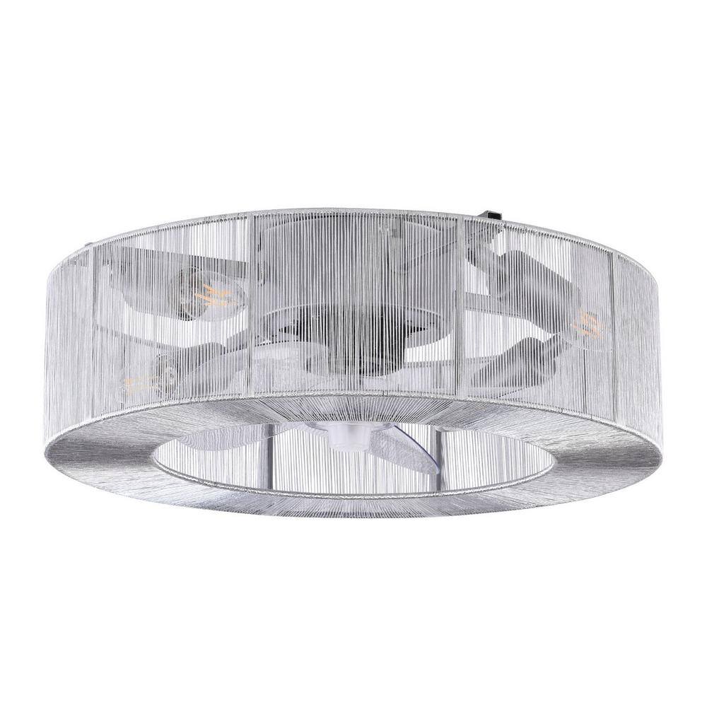 OUKANING 18 in. Indoor Silver Grey Ceiling Fan with Remote Control ...