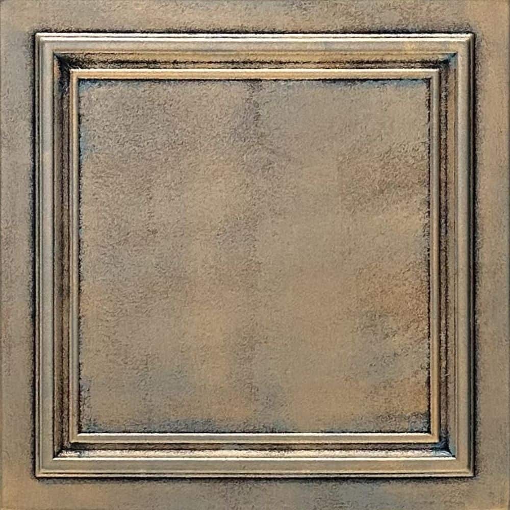 A La Maison Ceilings Line Art Aged Copper 1.6 ft. x 1.6 ft. Decorative ...