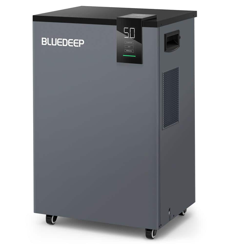 190 pt. 8,000 sq. ft. Dehumidifier in Black with 2.11 Gal. Water ...