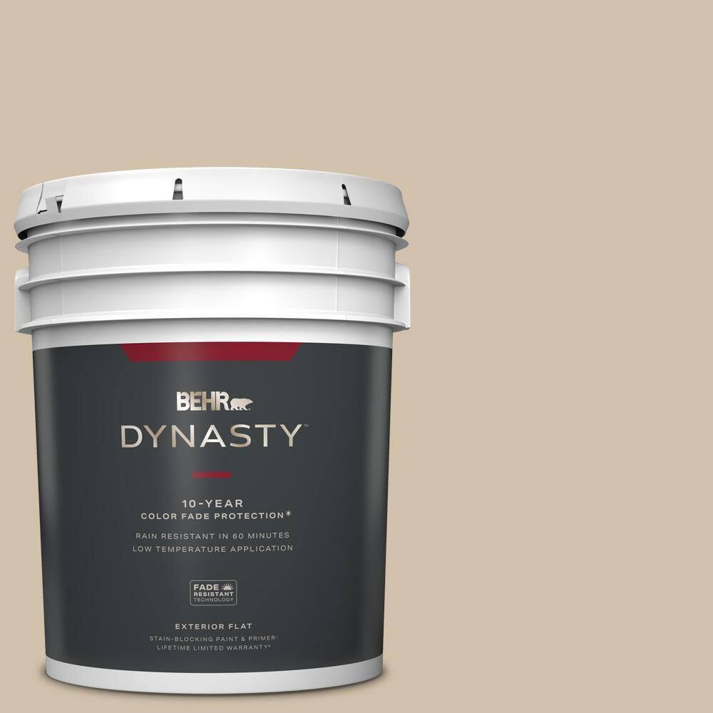 BEHR DYNASTY 5 gal. #PPF-32 Light Rattan Flat Exterior Stain-Blocking ...