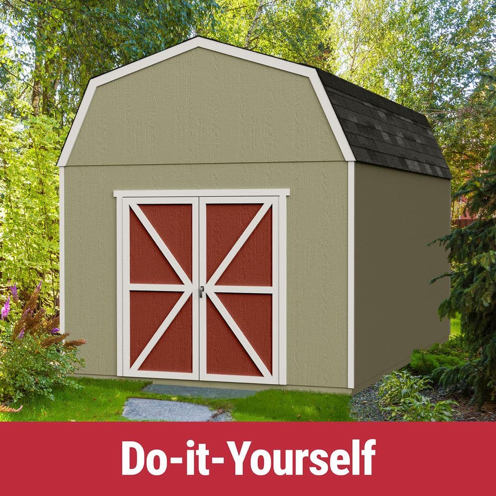 Handy Home Products DIY Braymore 10 ft. x 16 ft. Pre-Cut Wood Shed ...