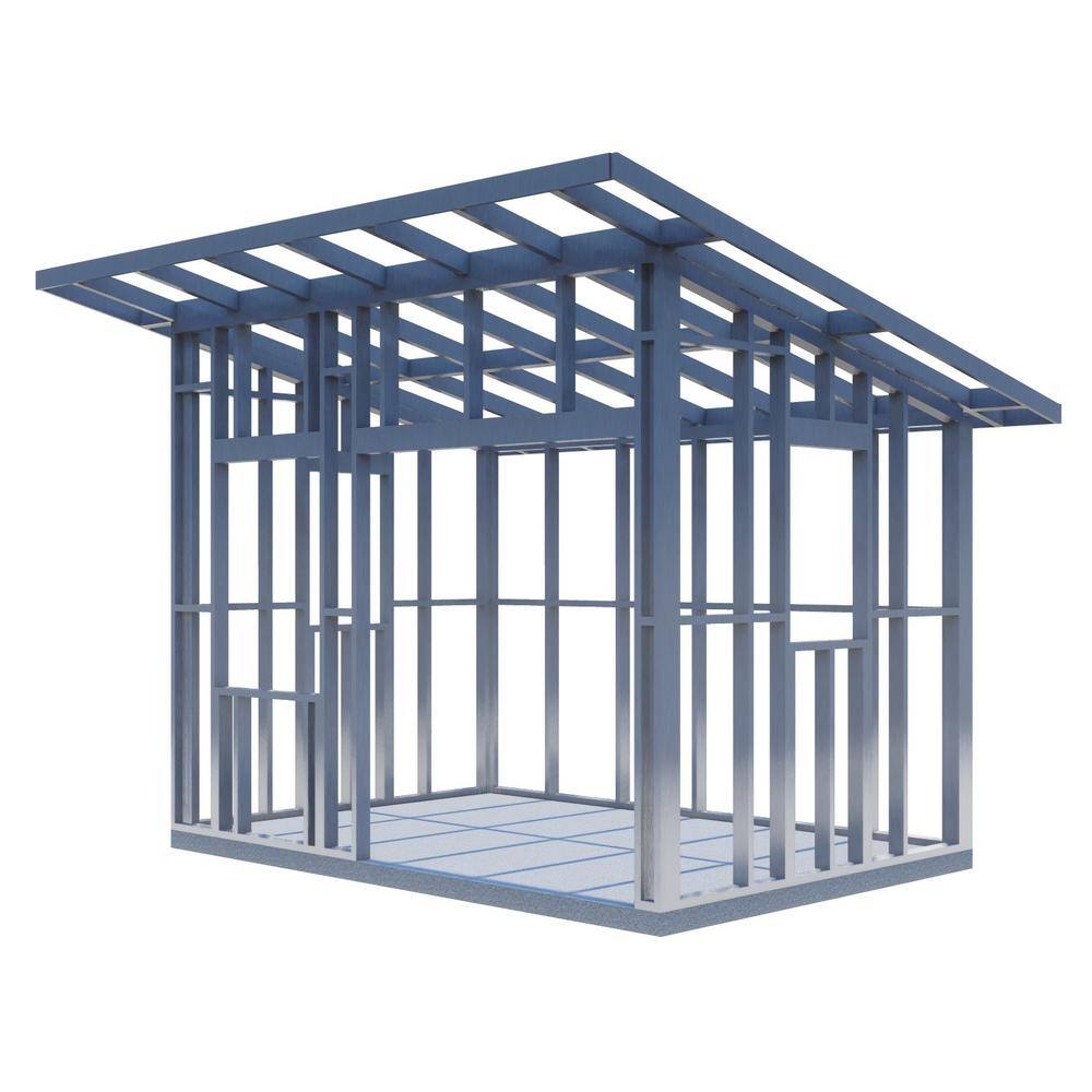 BEDROCK BUILDING GROUP L Steel Frame Home Kit for 96 sq. ft. Mini Model ...