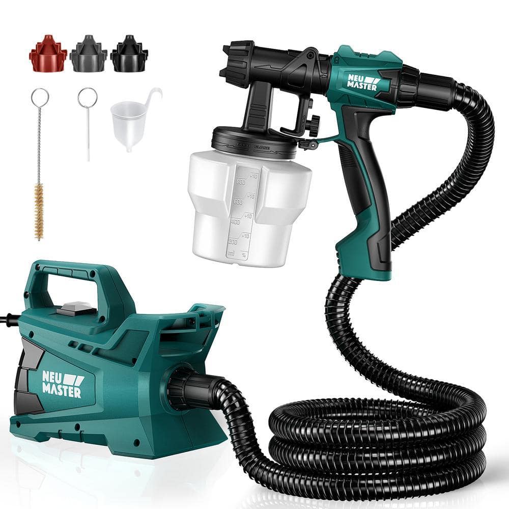 WRIGHTMASTER 600W HVLP Electric Handheld HVLP Paint Sprayer with 6 ft ...