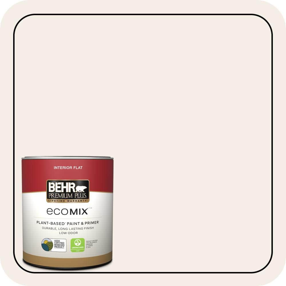 BEHR PREMIUM PLUS 1 qt. #PWN-26 Icing Rose Flat EcoMix Plant-Based ...