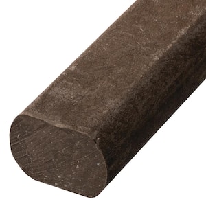 BestPLUS 4 in. x 4 in. x 8 ft. Black Recycled Plastic Lumber Timber ...