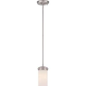 Westinghouse Kelcie 1-Light Brushed Nickel Mini Pendant with Crystal ...