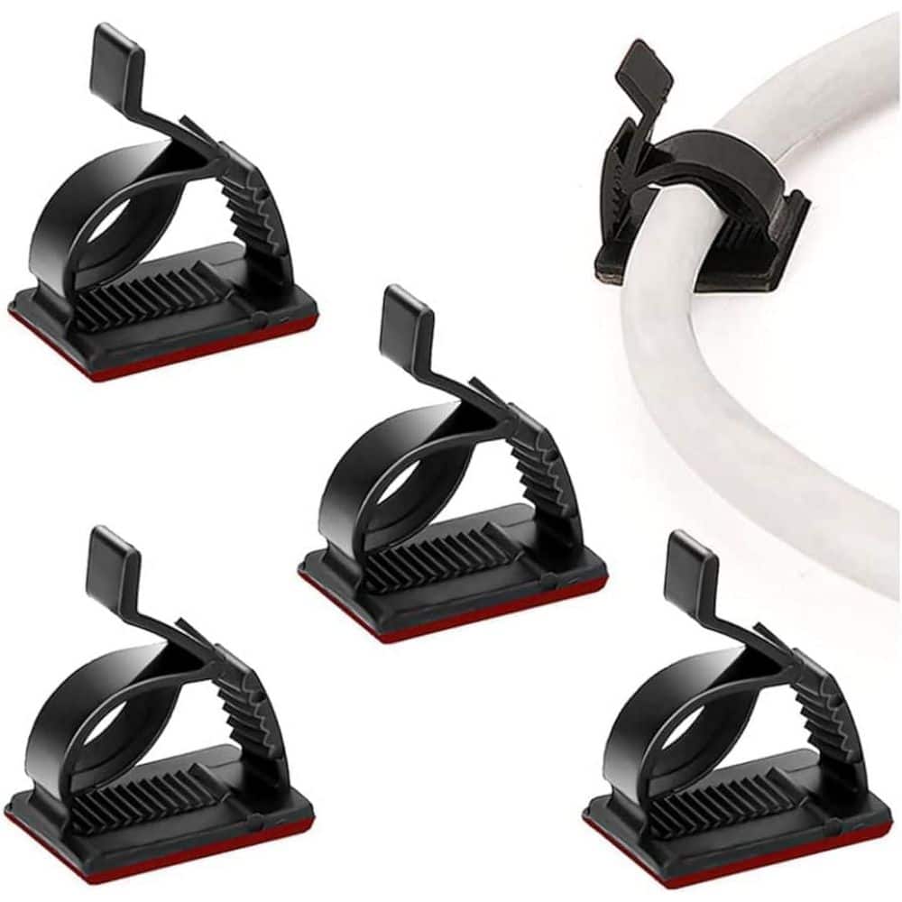 Yichuhaoxi Adjustable Cable Management Clips Adhesive Wire Organizers Holder for TV PC Ethernet ...