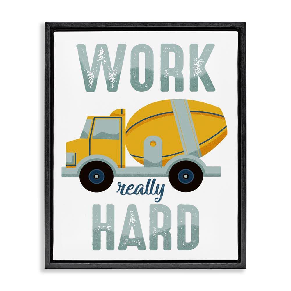 Stupell Industries Work Really Hard Phrase by Marcus Prime Black ...