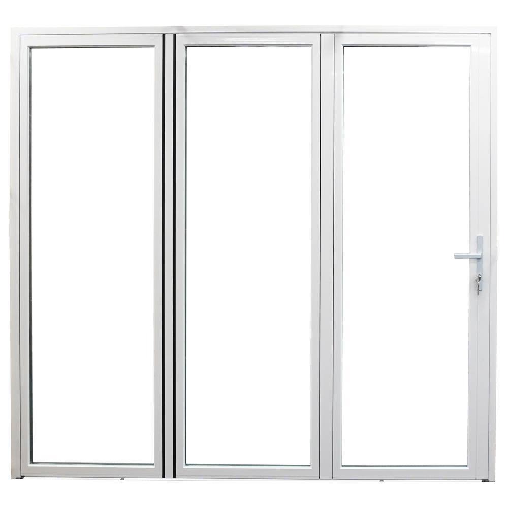 TEZA DOORS Teza 85 Series 108 in. x 80 in. Gloss White Right to Left ...