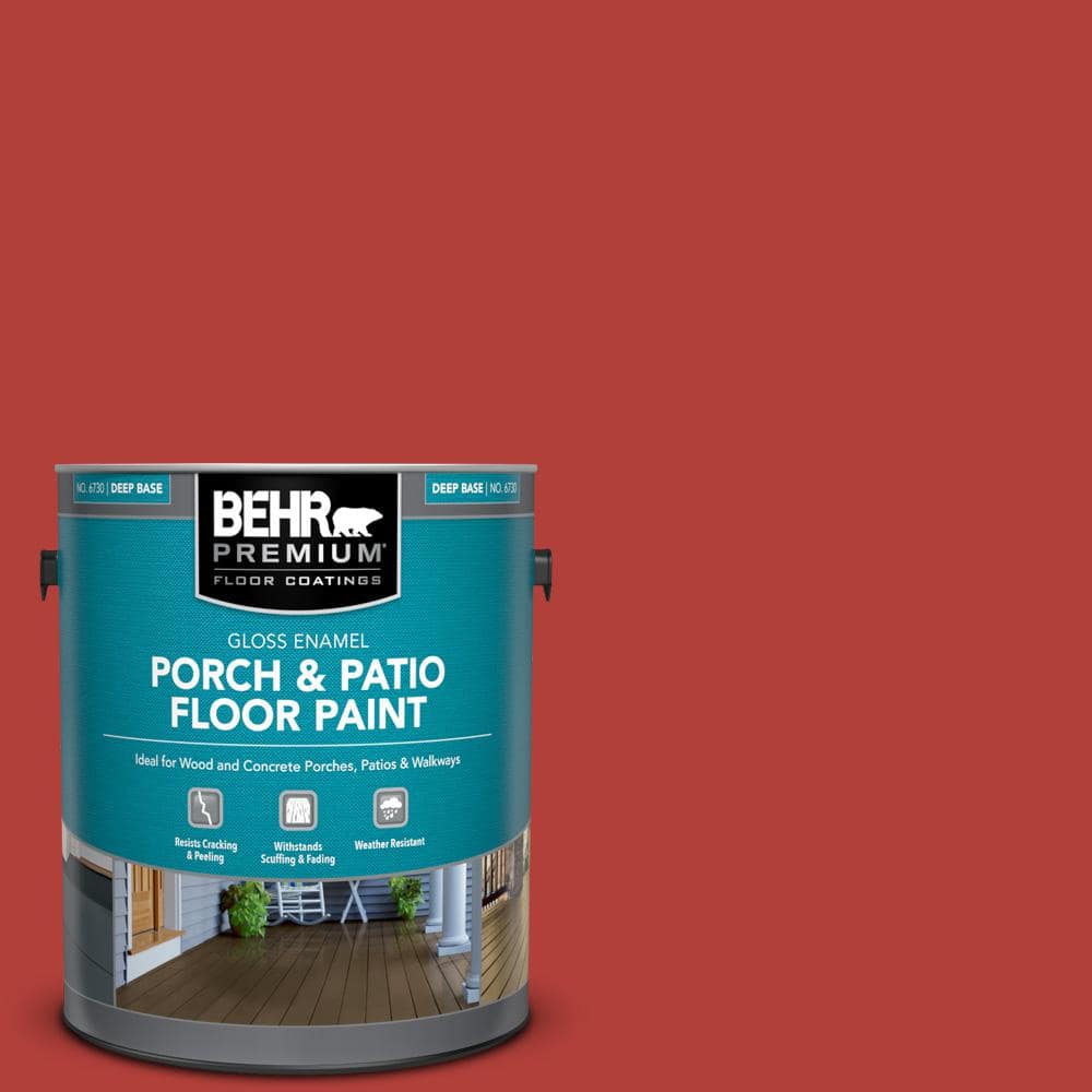 BEHR PREMIUM 1 gal. #170B-7 Red Tomato Gloss Enamel Interior/Exterior ...