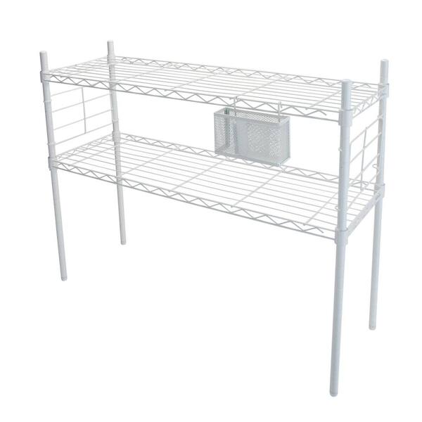 White 2 shelf unit store