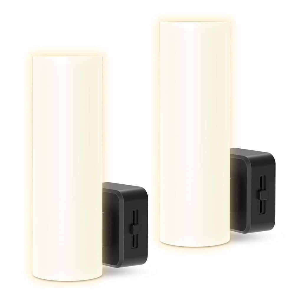 YANSUN 2-Pack Modern Plug-In LED Night Lights-3000K Soft White ...