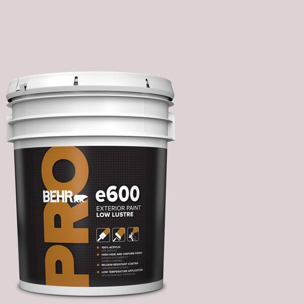 BEHR PRO 5 gal. #100E-2 Mauve Mist Low Luster Exterior Paint PR62005 ...