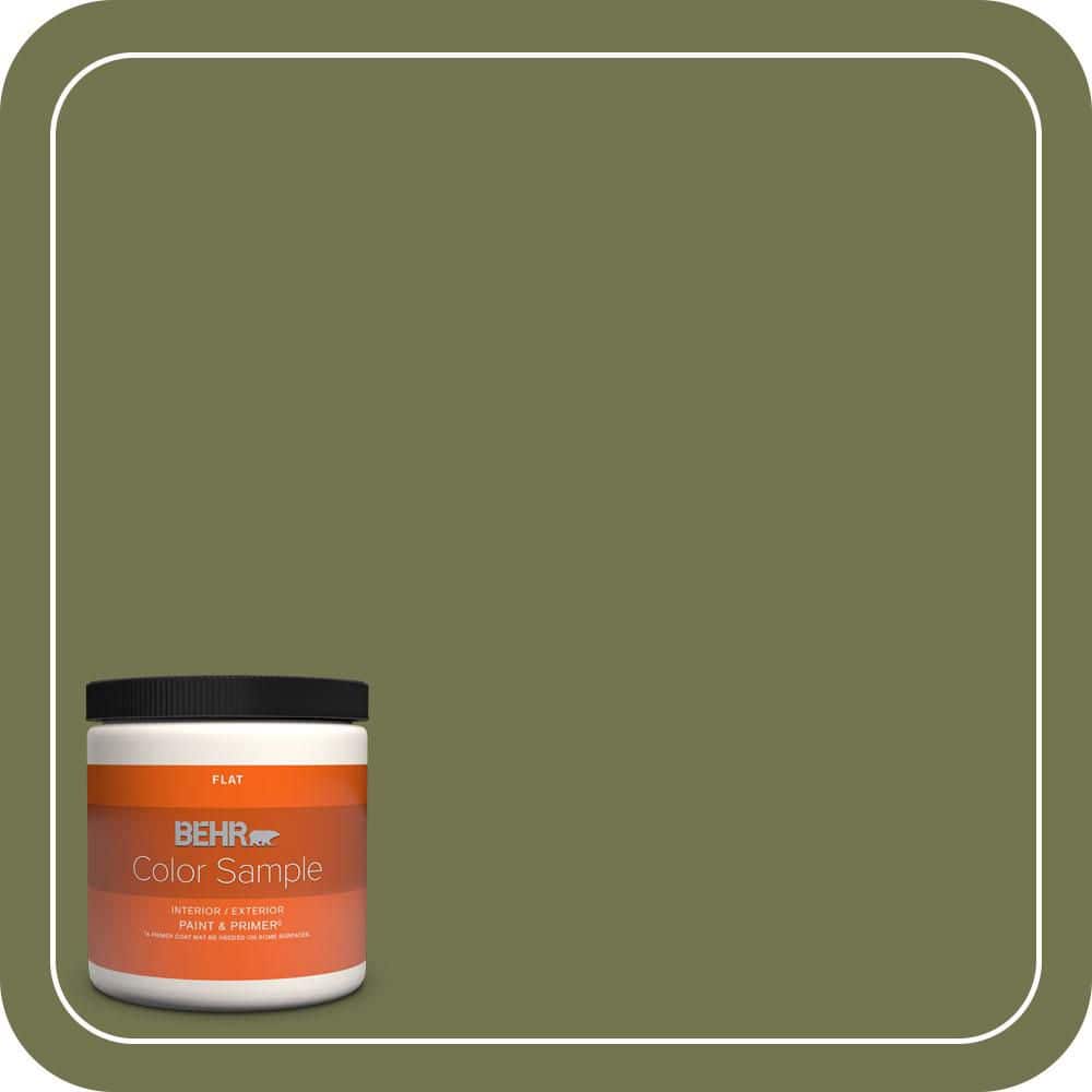 BEHR PREMIUM PLUS 8 oz. #S360-6 Secret Meadow Flat Interior/Exterior ...