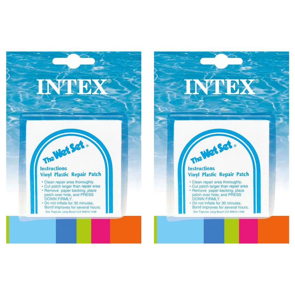 Intex Wet Set Adhesive Vinyl Plastic Swimming Pool Tube Repair Patch ...