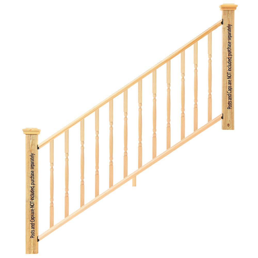 ProWood 6 ft. Southern Yellow Pine Routed Stair Rail Kit with SE ...