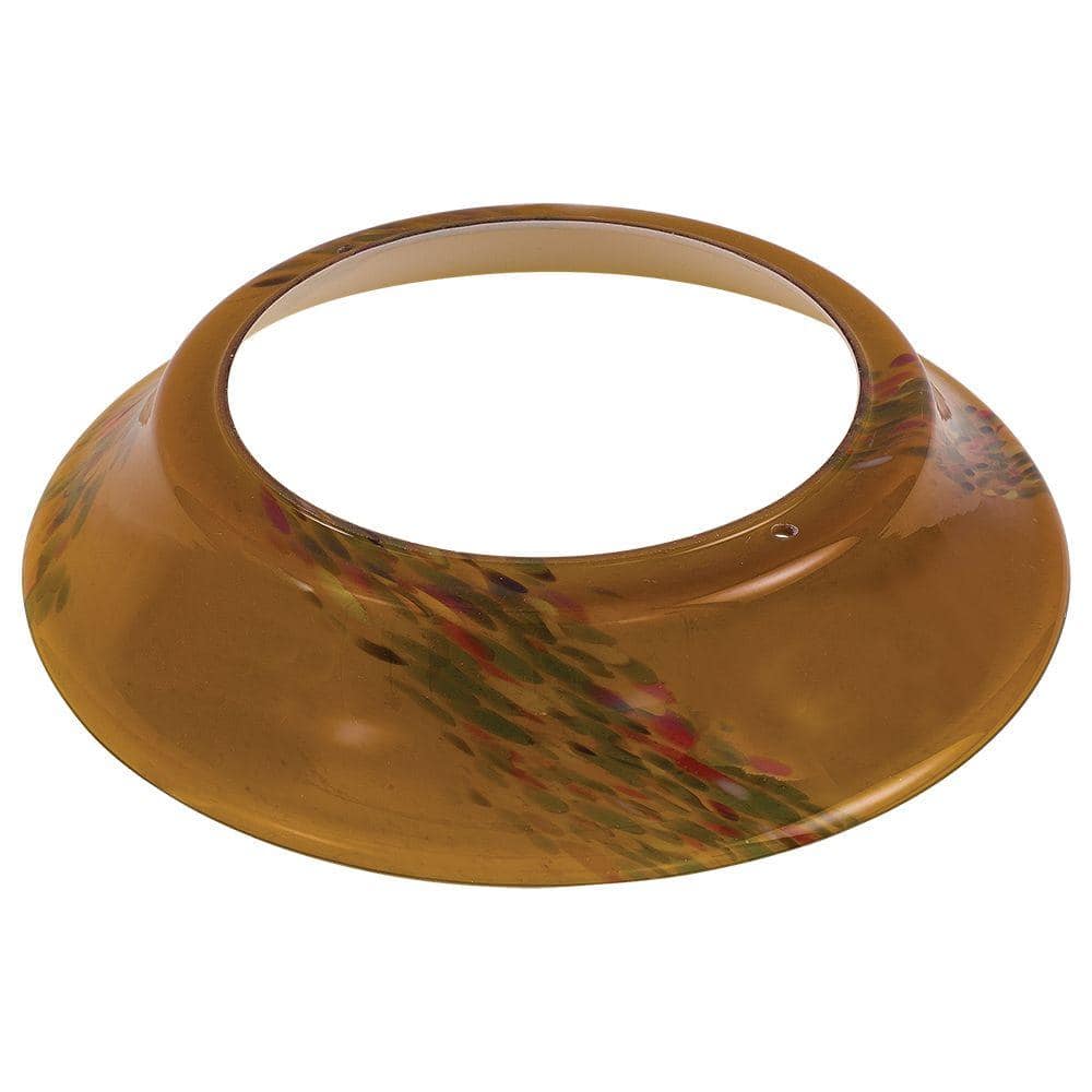 Hampton Bay Rhodes 52 in. Nutmeg Ceiling Fan Replacement Uplight Mouth ...