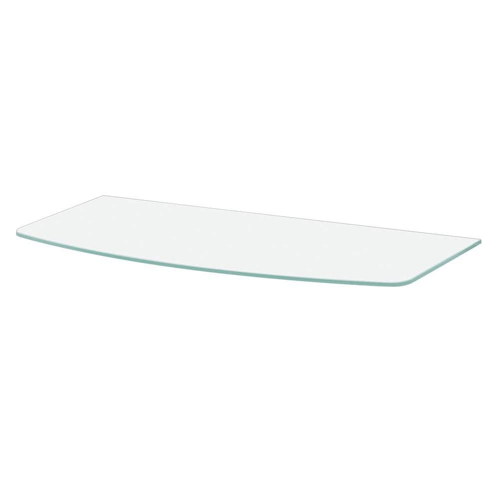 Dolle GLASSLINE 31.5 in. x 10/12 in. x 0.31 in. Frosted Glass Convex ...