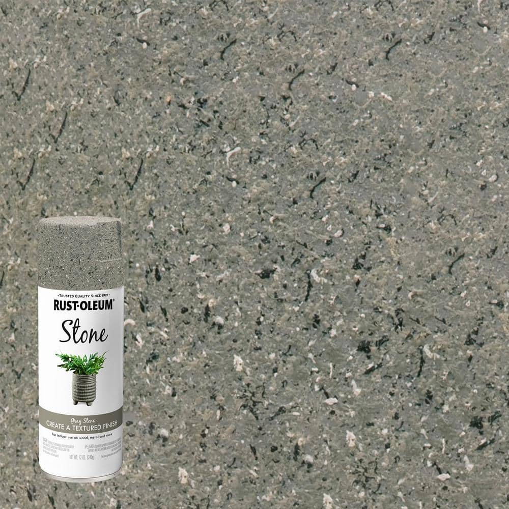 Rust-Oleum 12 oz. Stone Creations Gray Stone Textured Finish Spray ...