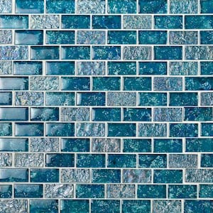 Ivy Hill Tile Marina Iridescent Aqua Squares 12 in. x 12 in. 8 mm ...