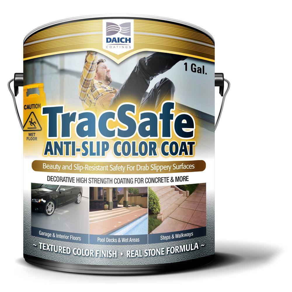 DAICH TracSafe 1 gal. Shell Grey Matte Anti-Slip Color Coat Interior ...