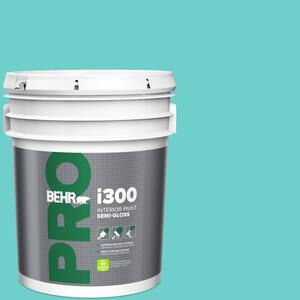 BEHR PRO 1 gal. #P450-4 Hidden Sea Glass Semi-Gloss Exterior Paint ...