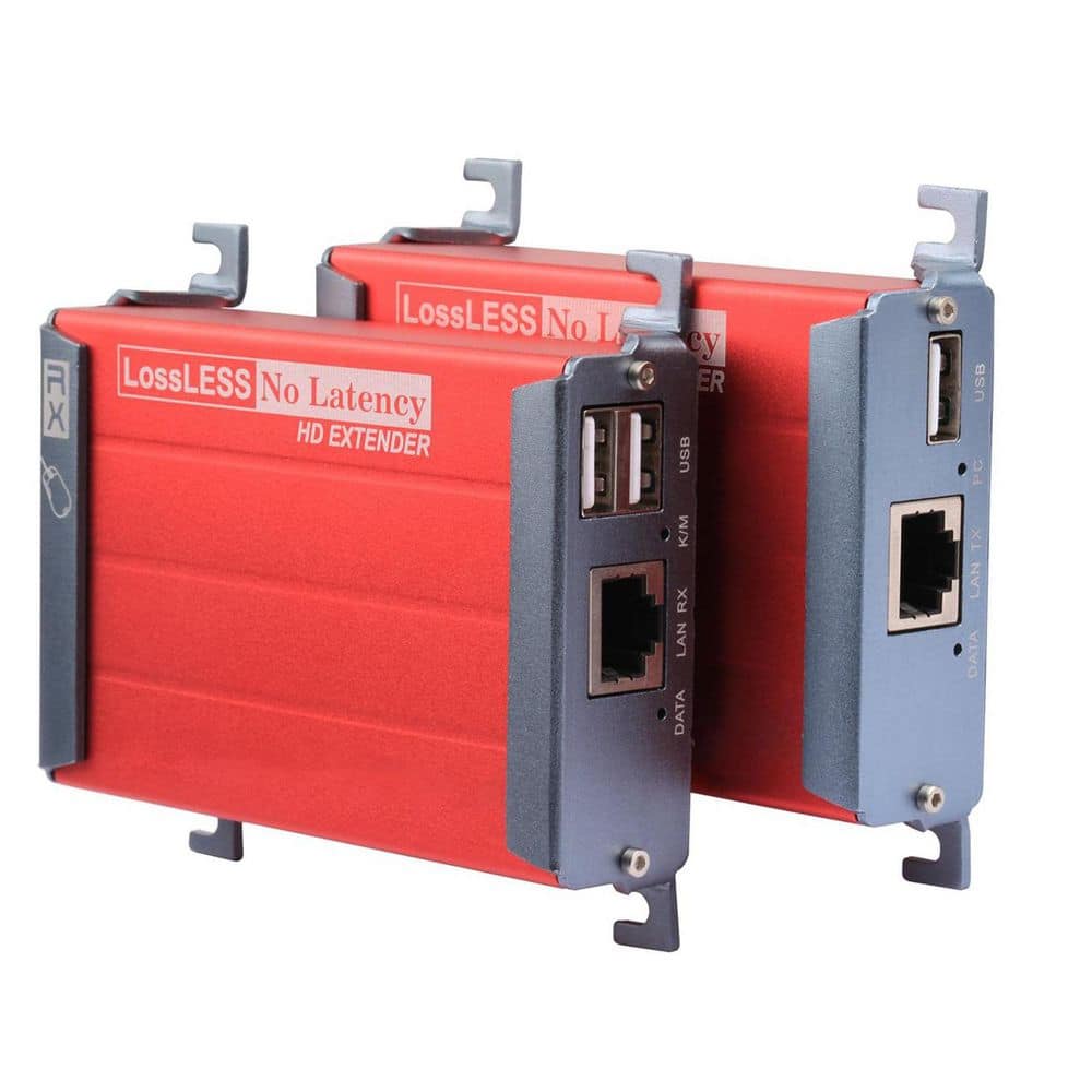 Vrbgify HDMI USB Extender with 2 USB Ports, KVM Extender Over Cat6 ...