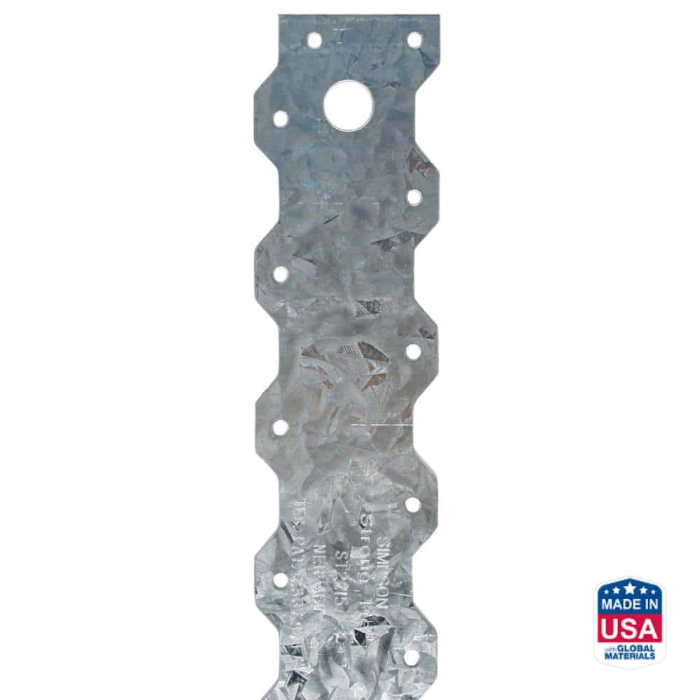Simpson Strong-Tie ST 2 in. x 16-5/16 in. 20-Gauge Galvanized Strap Tie ...