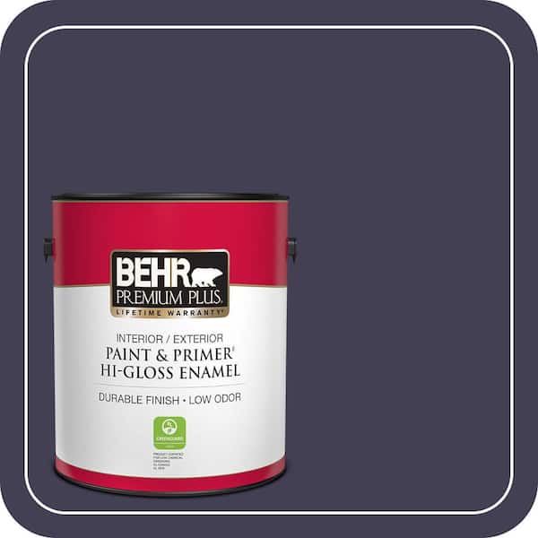 BEHR PREMIUM PLUS 1 gal. #MQ5-39 Artistic License Hi-Gloss Enamel ...