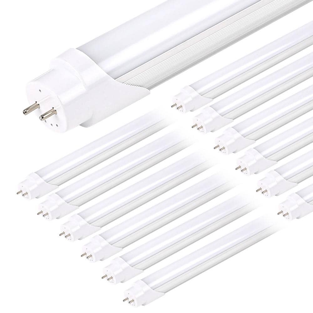 JAZAVA 40-Watt Equivalent 48 in. Linear Tube T8 G23 LED Light Tube ...