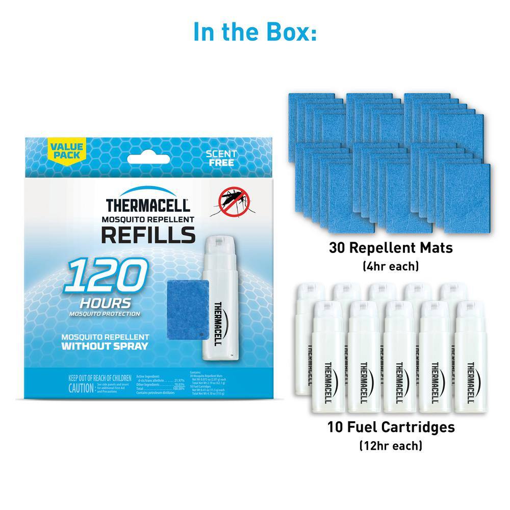 Outdoor Mosquito Repeller Refill 120-Hour Mega Pack (30 Repellent Mats ...