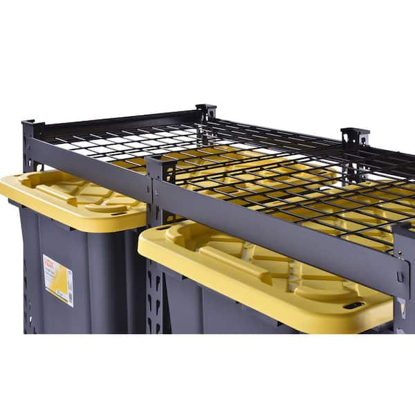 10-Tote Metal Storage Rack (50 in. W x 78 in. H x 24 in. D) and 27 Gal ...