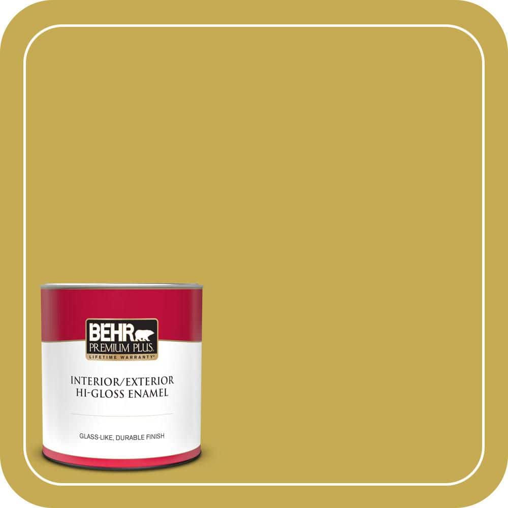 BEHR PREMIUM PLUS 1 qt. #380D-6 Leapfrog Hi-Gloss Enamel Interior ...