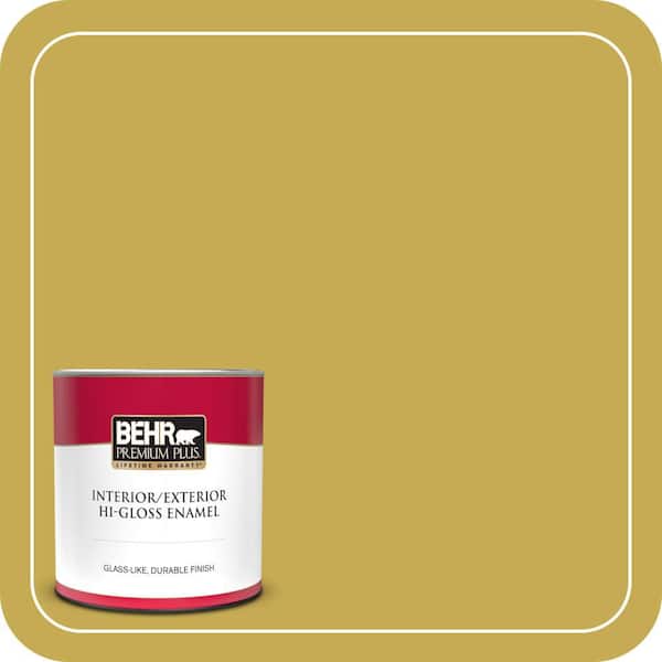 BEHR PREMIUM PLUS 1 qt. #380D-6 Leapfrog Hi-Gloss Enamel Interior ...
