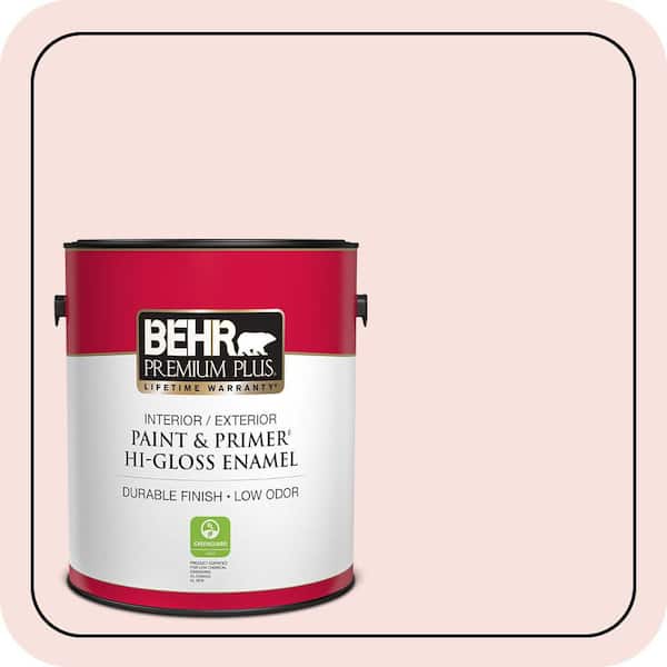BEHR PREMIUM PLUS 1 gal. #180C-1 Paris White Hi-Gloss Enamel Interior ...
