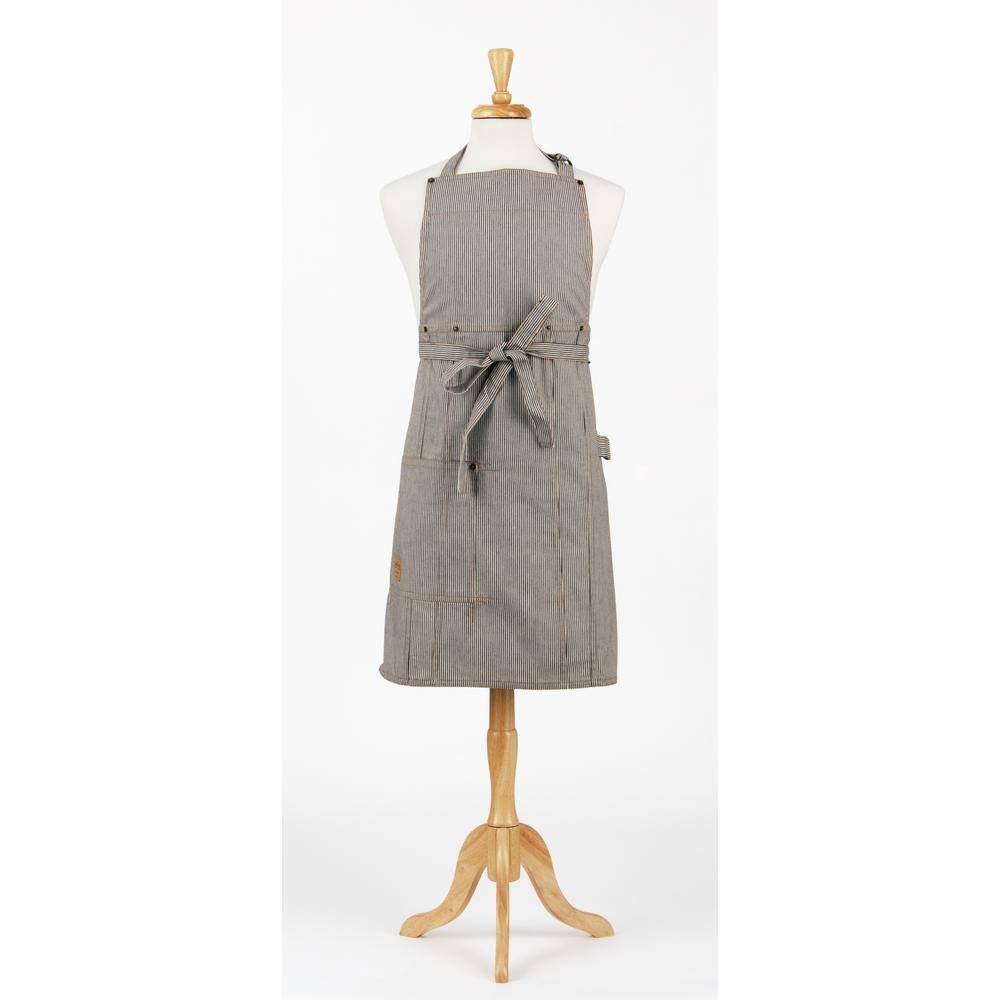 ASD Living Railroad Stripe Denim Bib Apron and Chef's Hat Set MA-901 ...