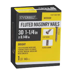 Everbilt 1-1/2 in. x 4D Bright Non-Collated Flooring Nails Underlayment ...