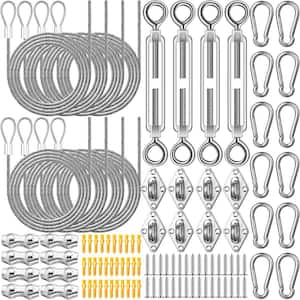 Oyezvary 164 ft. Nylon Coated Stainless Steel 304 Wire Rope Guide Wire ...
