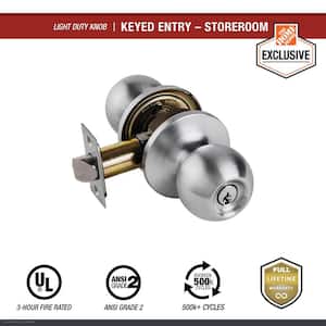 Schlage Orbit Satin Chrome Light Commercial Storeroom Door Knob F80CS V ...