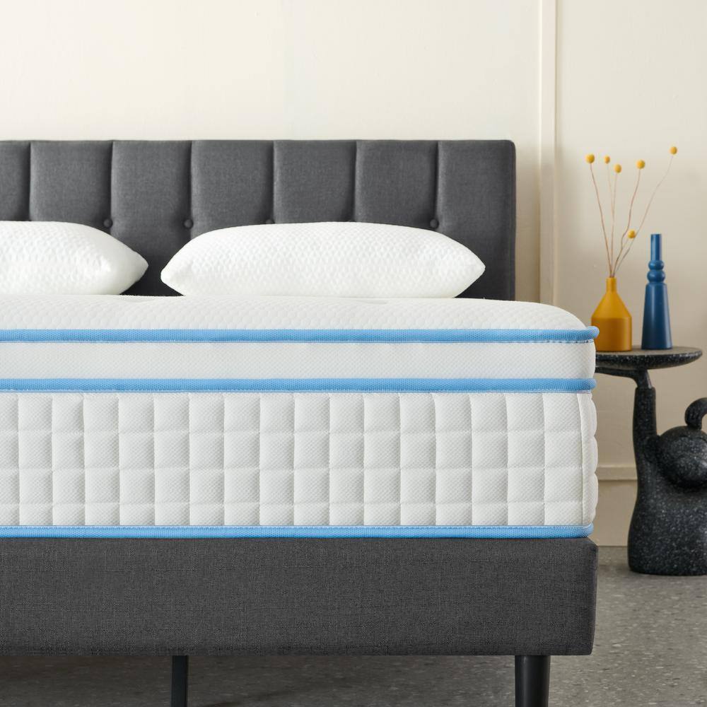 Ofanext 12 in. Medium Euro Top King Pocket Spring Mattress, Mattress in ...