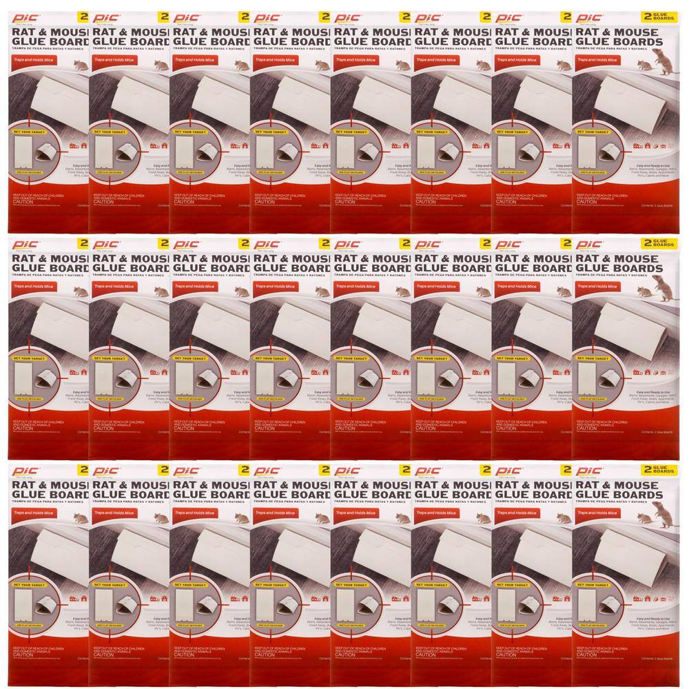 PIC Glue Large Rat Board Traps (2-Pack/Case) (Total Number of Boards ...