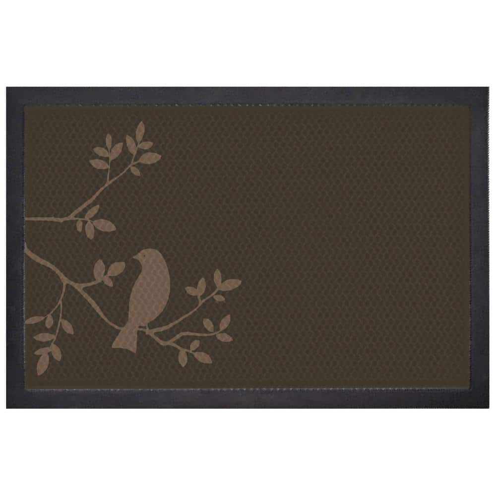 BERNINI FOUNTAINS Aqua Indoor Outdoor Mat Foliage Brown 24 in. L x 5 in ...