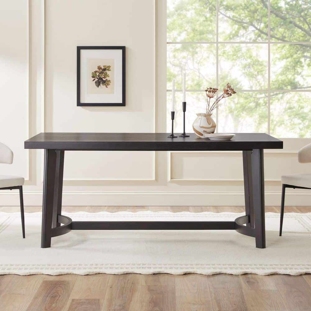 Reviews for Walker Edison Furniture Company Modern Farmhouse Black Wood ...