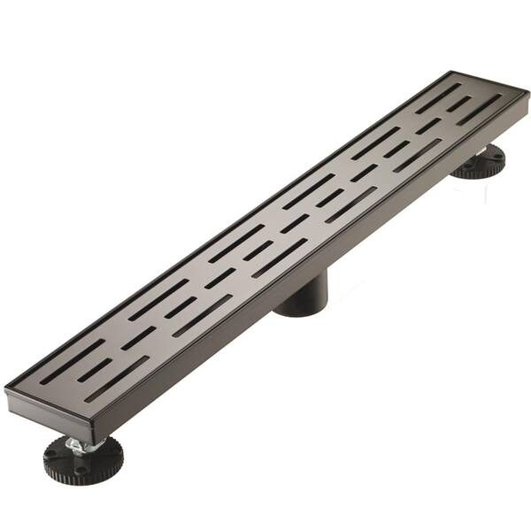Elegante Drain Collection 30 in. Linear Stainless Steel Shower Drain ...