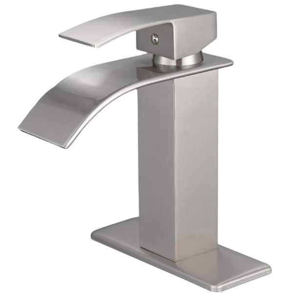 matrix decor Single Hole Single-Handle Low-Arc Bathroom Faucet with ...