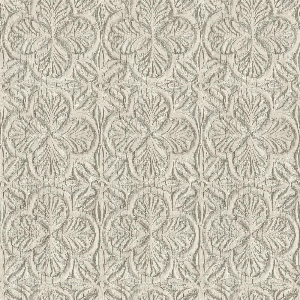 Chesapeake Karachi Wooden Damask Multi-Colored Prepasted Non Woven ...