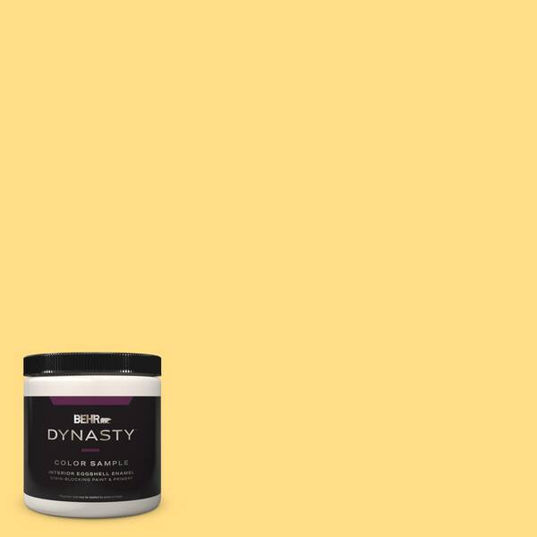 BEHR DYNASTY 8 oz. #330B-5 Yellow Corn Eggshell Enamel Stain-Blocking ...